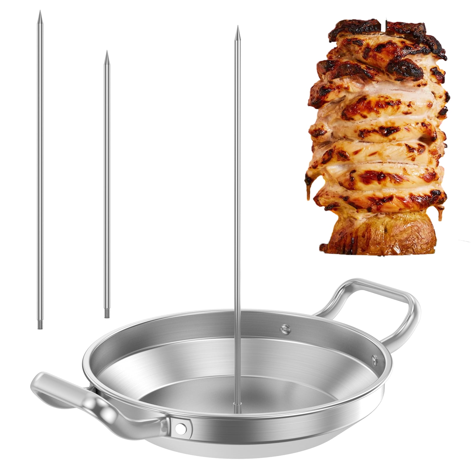 Al Pastor Skewer Stainless Steel Vertical Skewer Stand BBQ Vertical ...