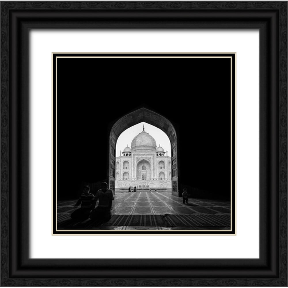 Al-Qasim, Basem 26x26 Black Ornate Wood Framed with Double Matting ...