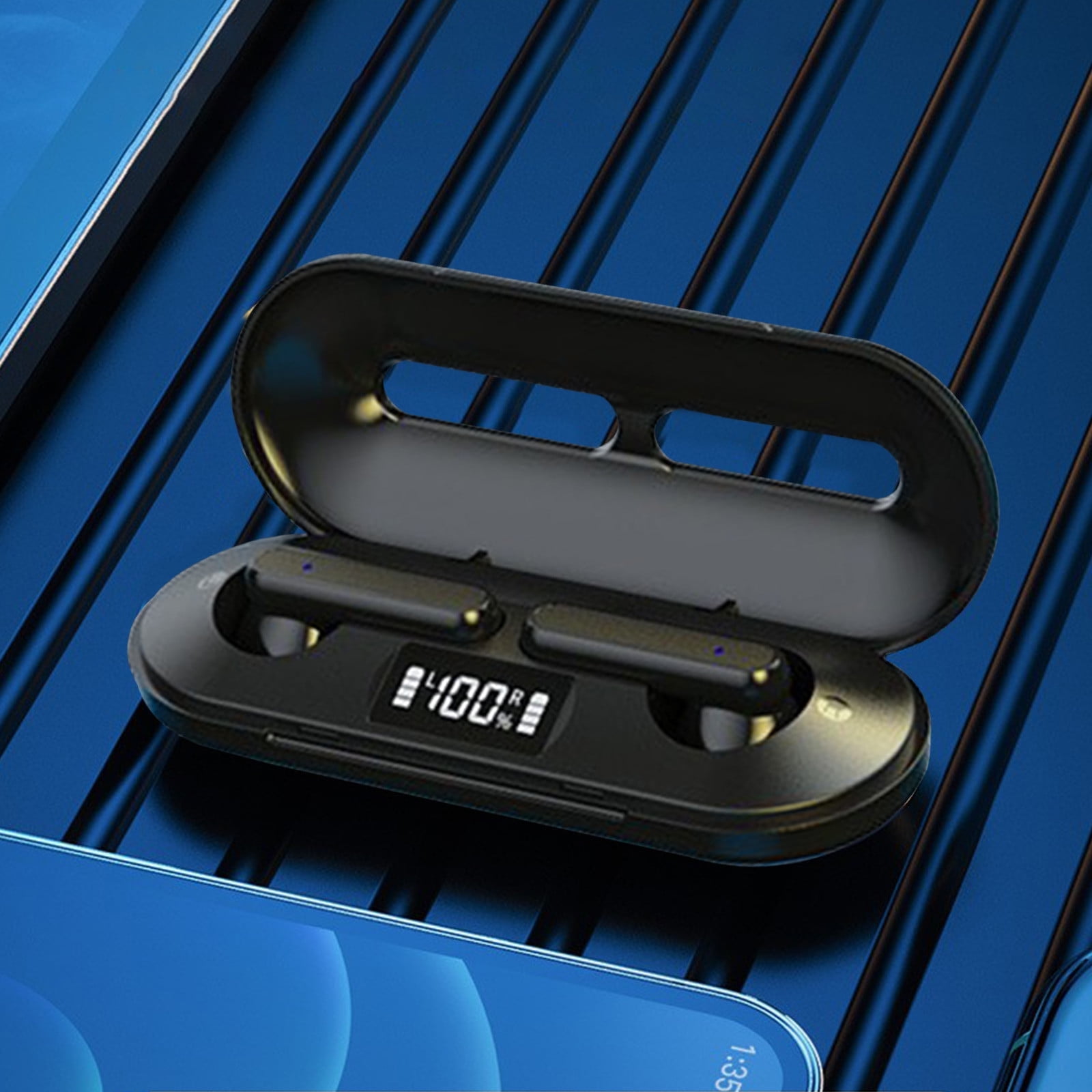 Al Three True Digital Display Semi-in-ear Fingerprint Bluetooth Headset ...