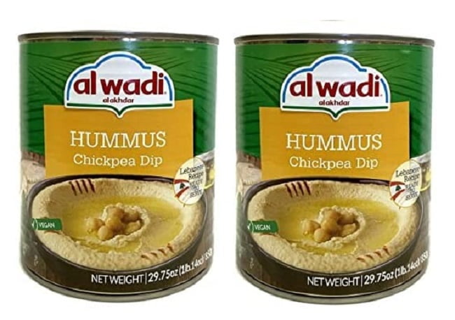 Al Wadi Hummus Chickpea with Tahini Dip Two (2) Cans Family Size 29.75 ...