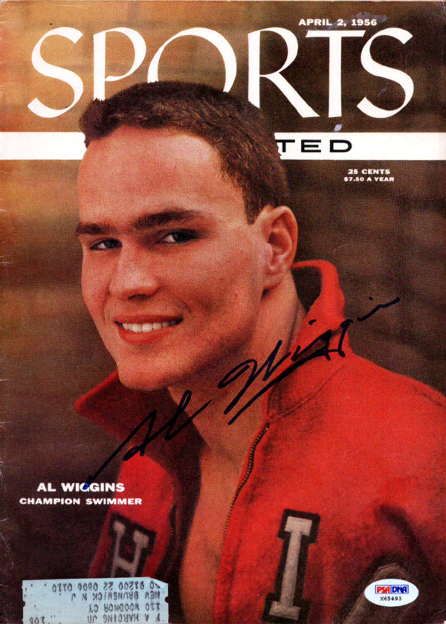 Al Wiggins Autographed Sports Illustrated Magazine Swimmer PSA/DNA # ...