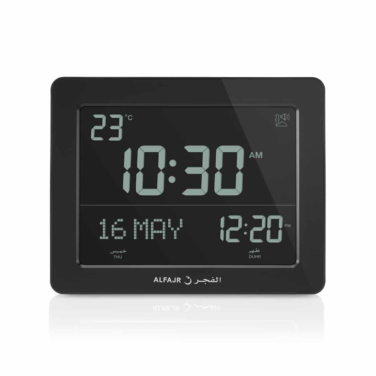 AlFajr CF-19 Digital Wall Clock & Table Clock Automatic Athan Prayer ...