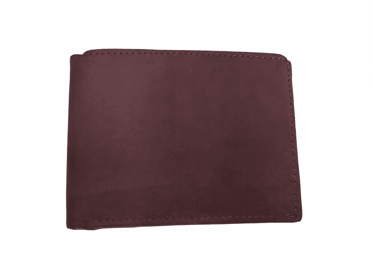 AlKhalil - Men’s Brown Leather Bifold Wallet – Slim Classic Design with ...