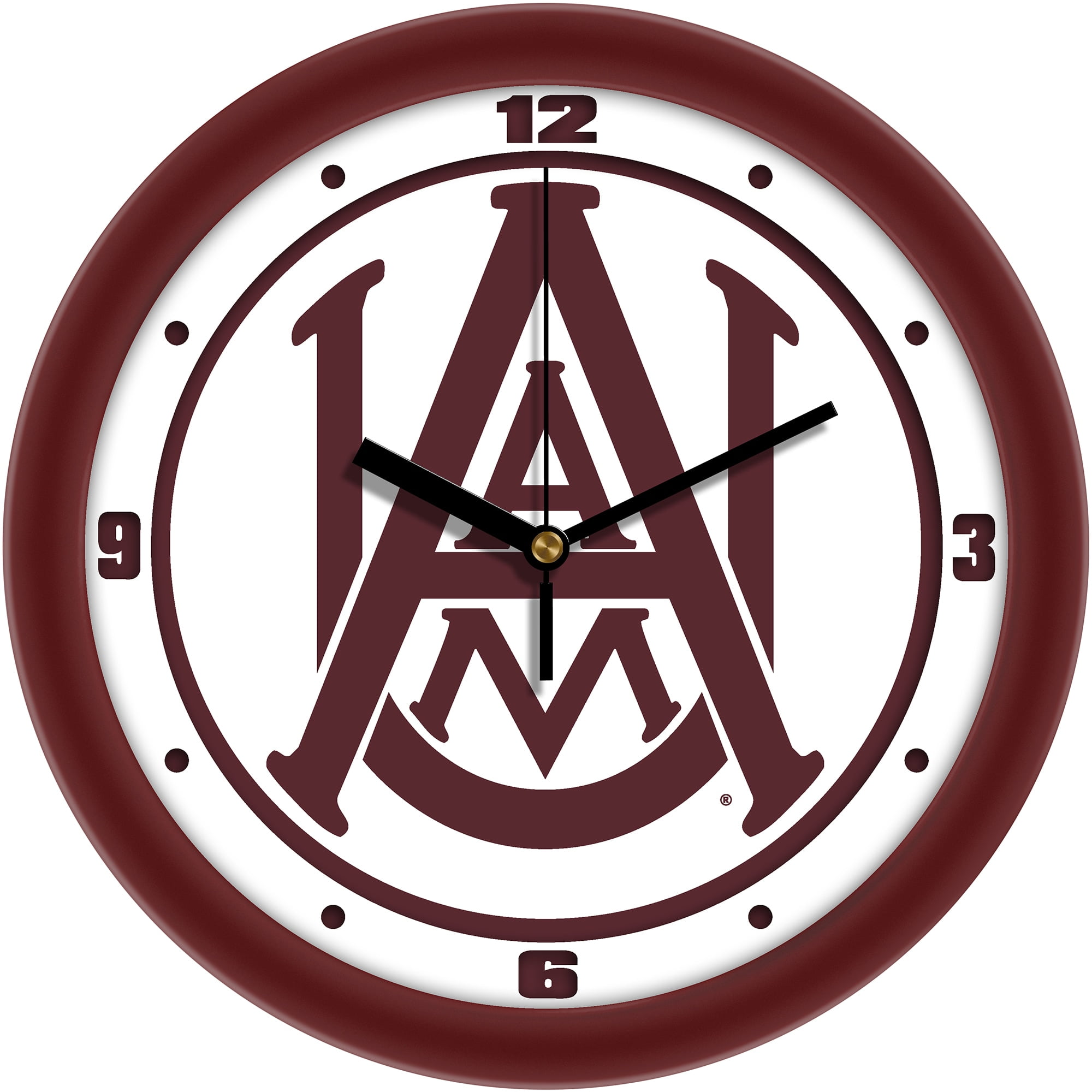 Alabama A&M Bulldogs 11.5'' Suntime Premium Glass Face Traditional Logo ...