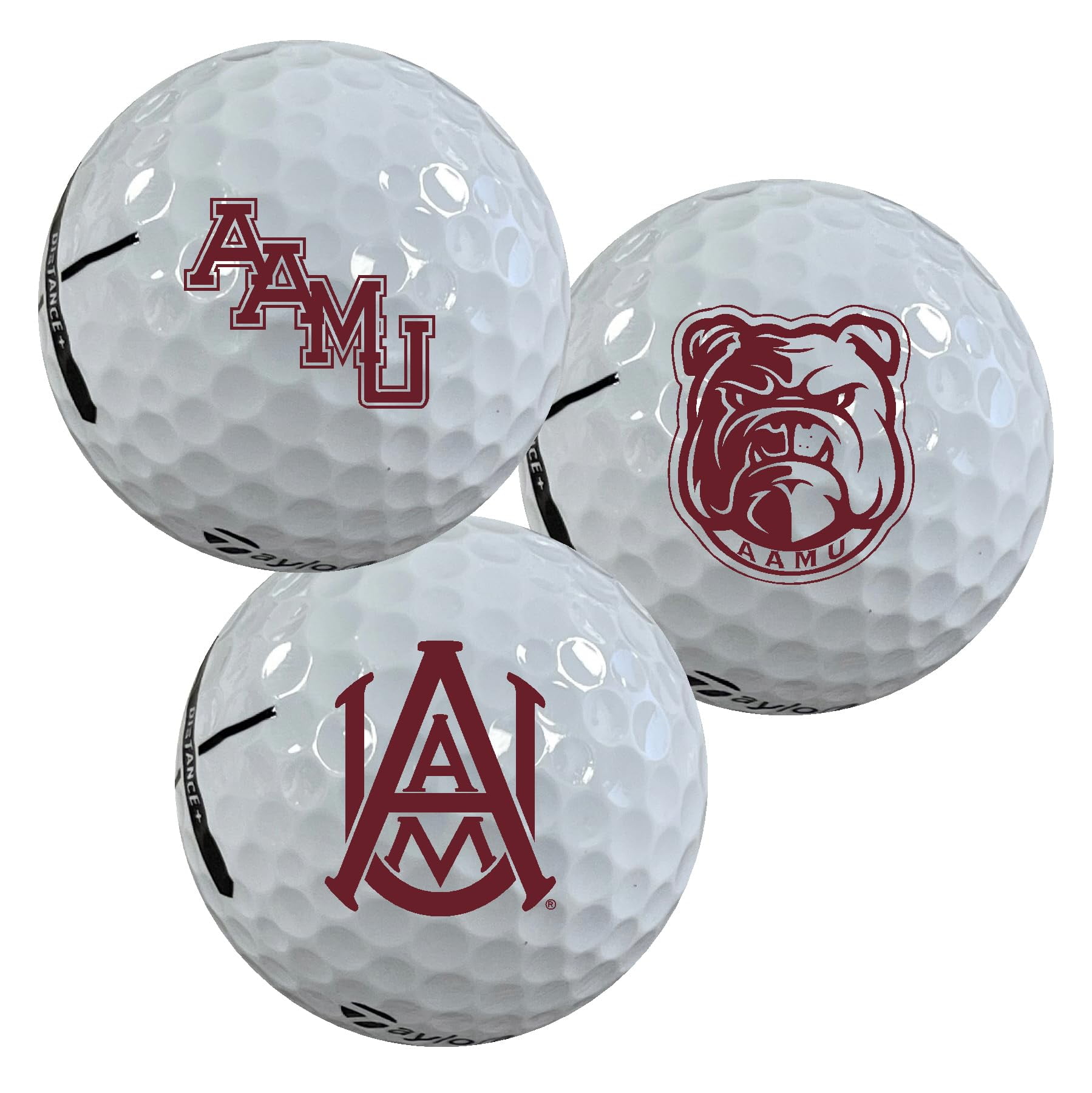 Alabama A&M Bulldogs Logo Edition Taylormade Distance+ Golf Balls 12 ...