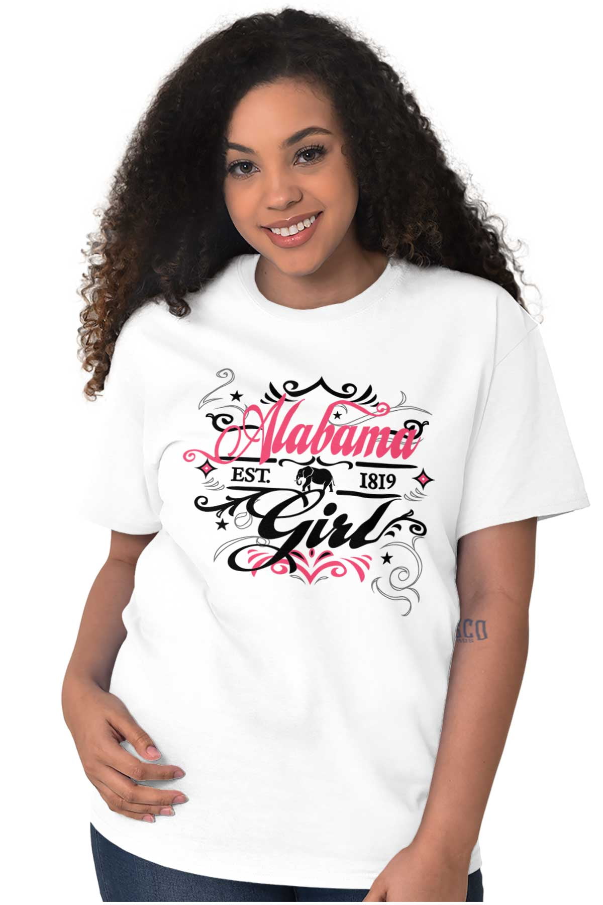 Alabama AL Fancy Feminine Filagree Women's Graphic T Shirt Tees Brisco ...