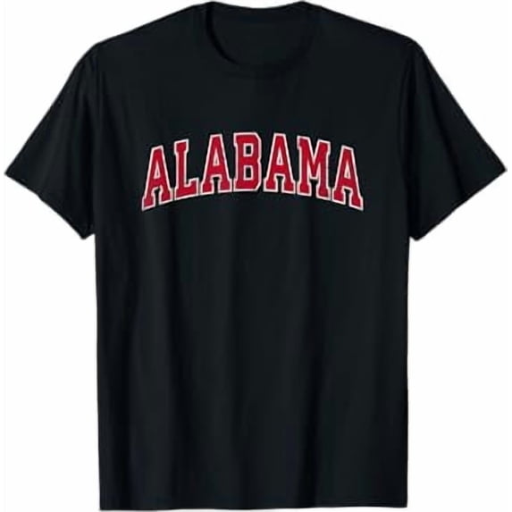 Alabama AL Vintage Sports Design Red Design T-Shirt - Walmart.com