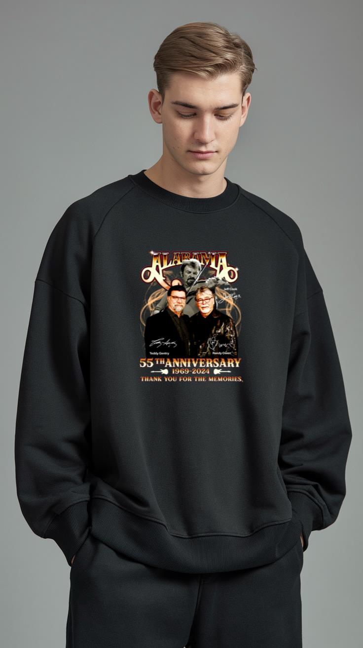 Alabama Band Anniversary 1969-2024 SWEATSHIRT NEW, for men & women, up ...