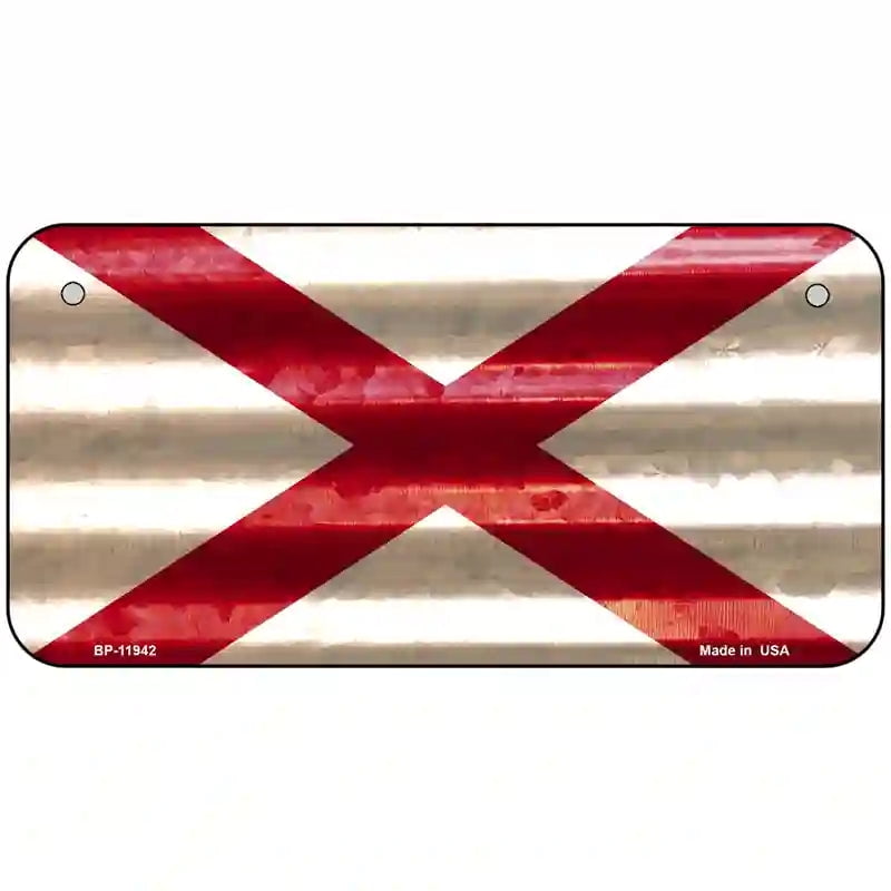 Alabama Corrugated Flag Novelty License Plate 6" x 3" Bicycle - Walmart.com