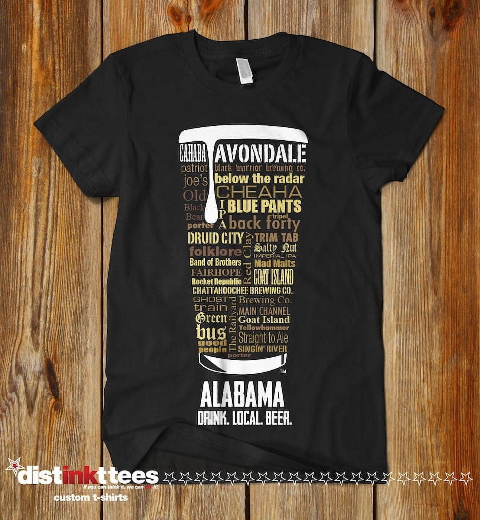 Alabama Craft Beer Typography T-Shirt - Dark Heather, 3X | Father's Day ...