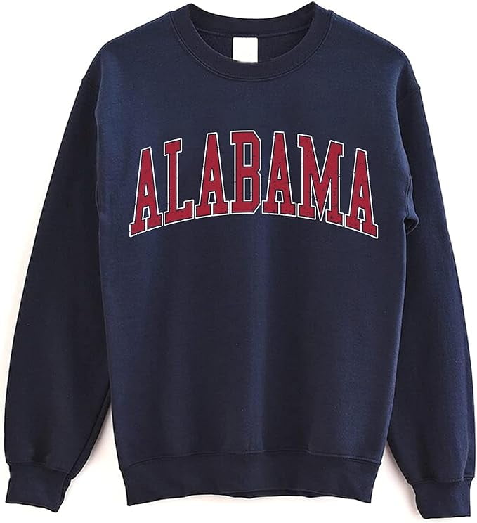 Alabama Crewneck Sweatshirt - Bama Sweatshirt, Vintage Alabama State ...