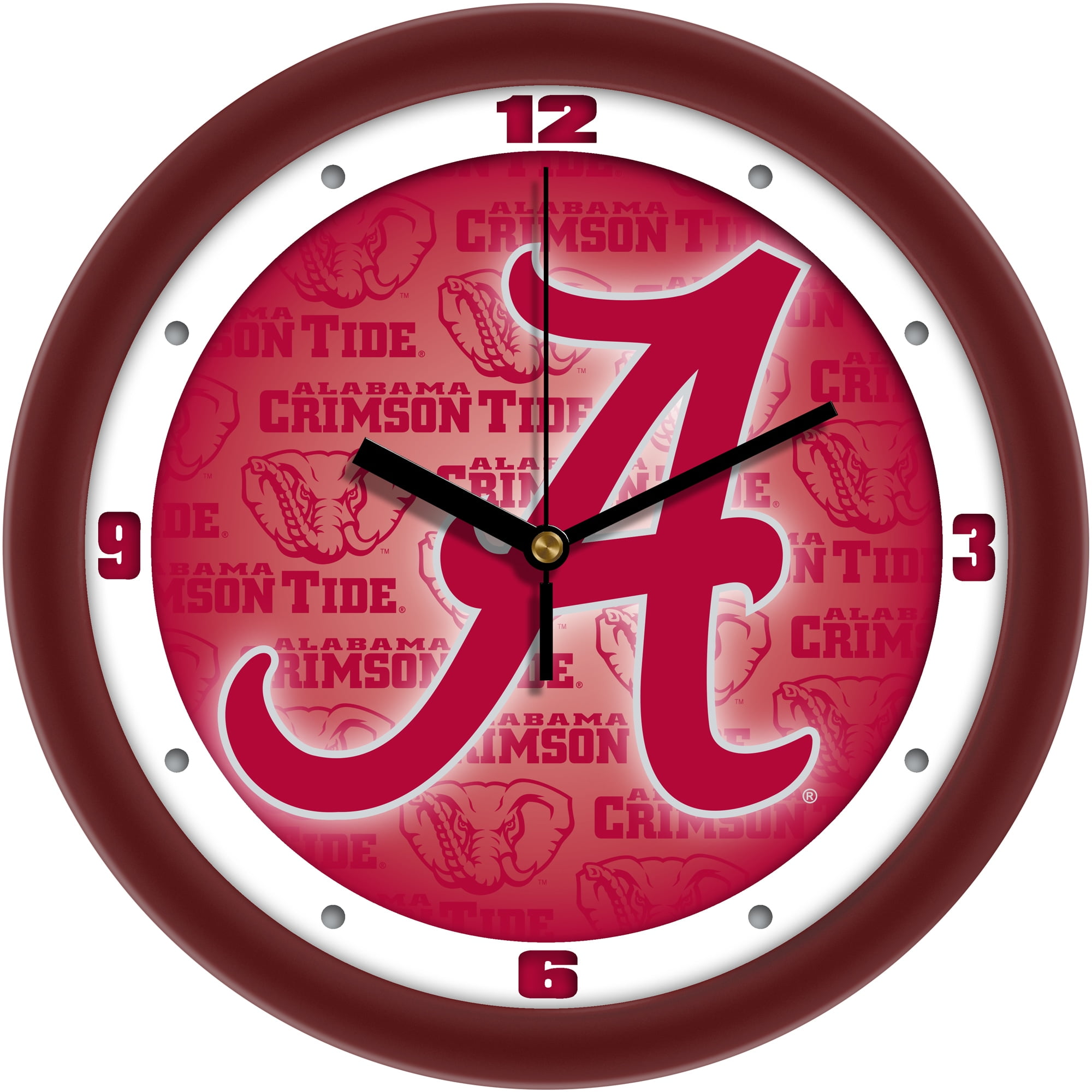 Alabama Crimson Tide 11.5'' Suntime Premium Glass Face Wall Clock ...