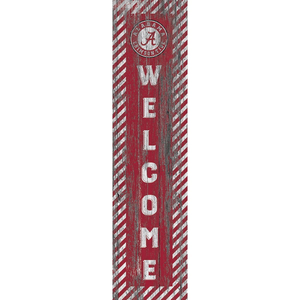 Alabama Crimson Tide 12'' x 48'' Door Leaner Welcome Sign - Walmart.com