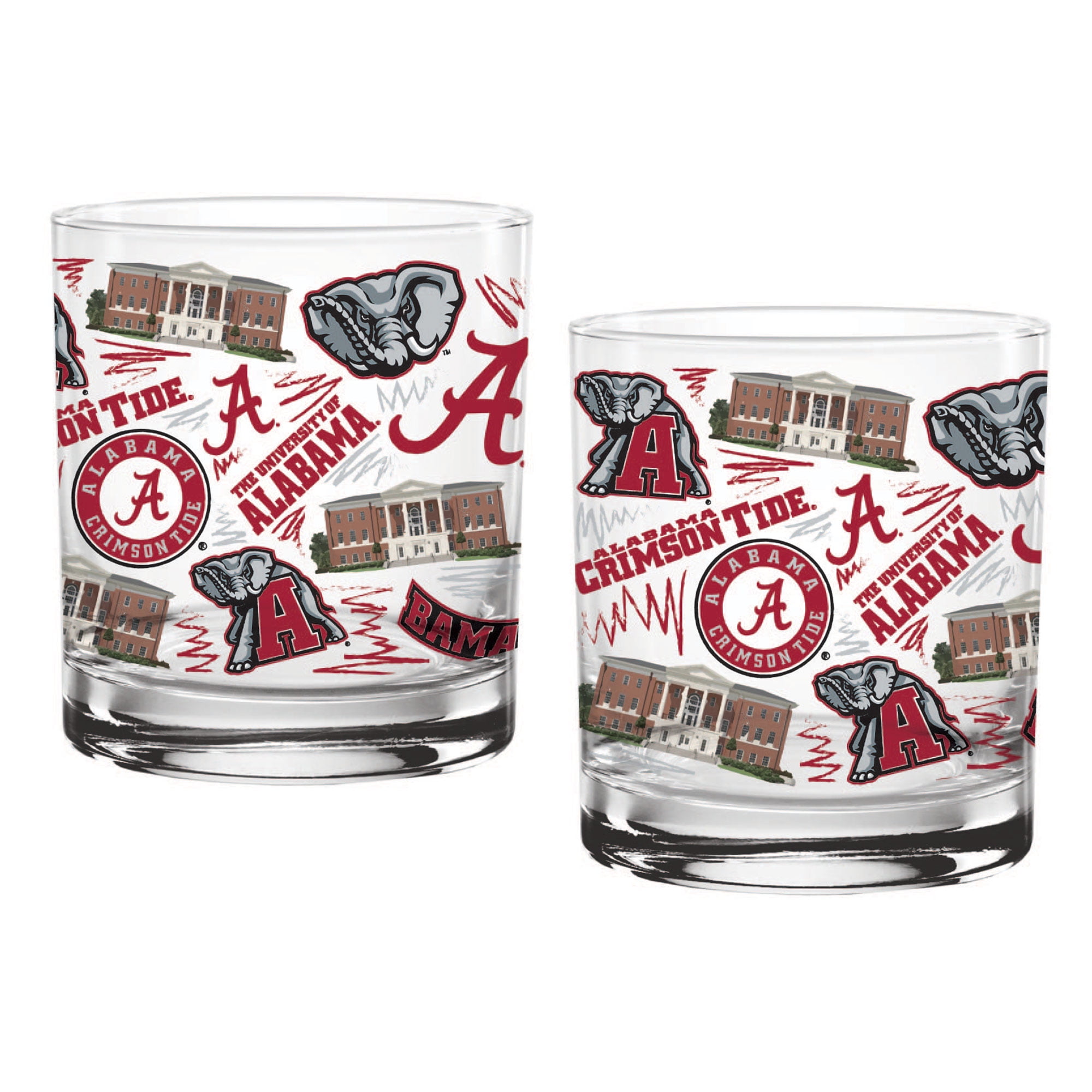 Alabama Crimson Tide 14oz. Local Glass Two-Pack - Walmart.com