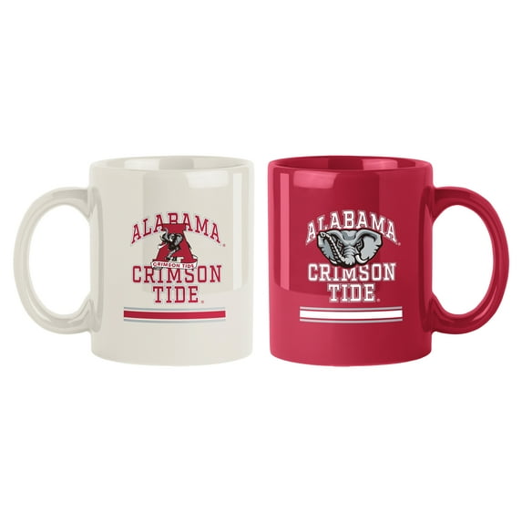 Alabama Crimson Tide 2-Pack 15oz. Checkered Wordmark Mug Set - Walmart.com