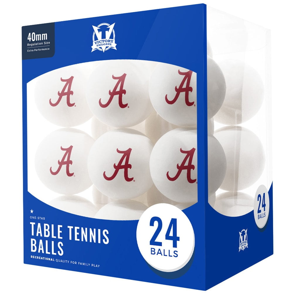 Alabama Crimson Tide 24-Count Logo Table Tennis Balls - Walmart.com