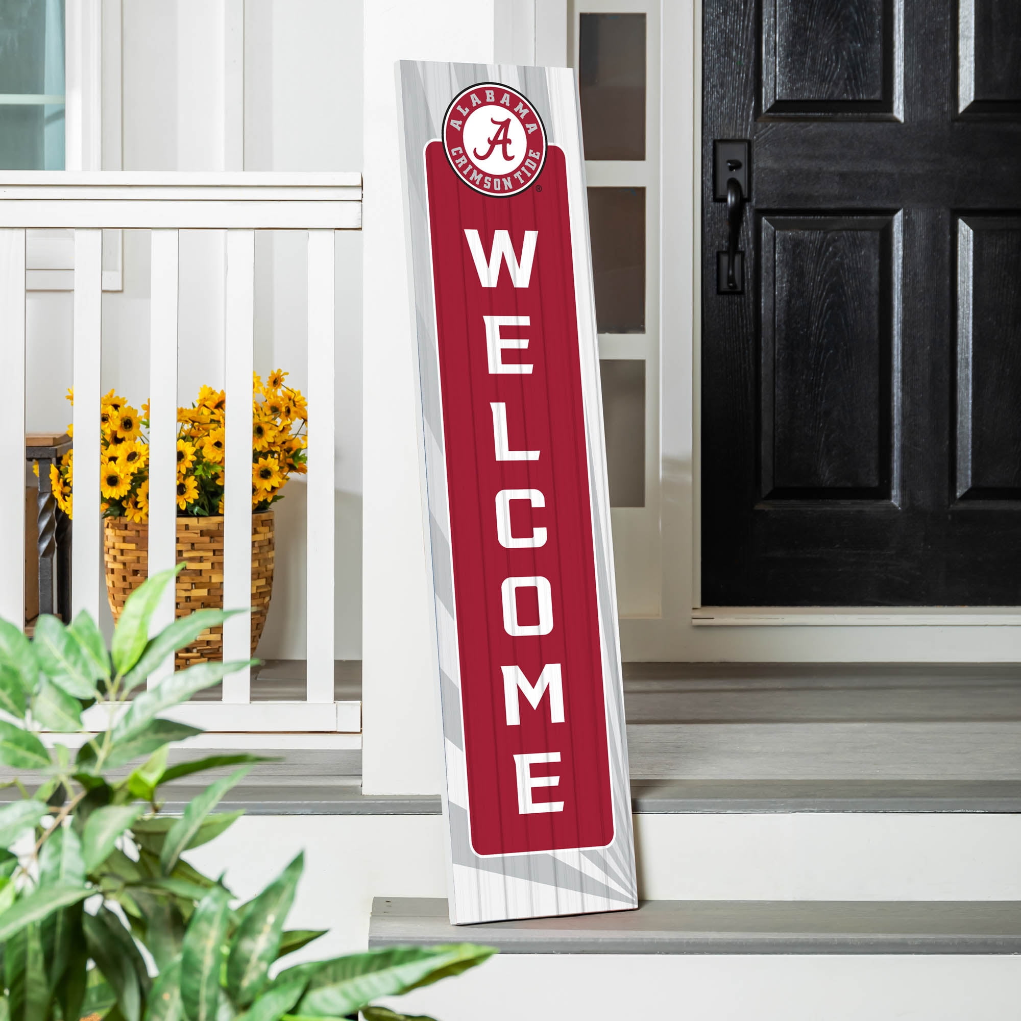 Alabama Crimson Tide 47" Color Waves Porch Leaner Welcome Wall Sign ...