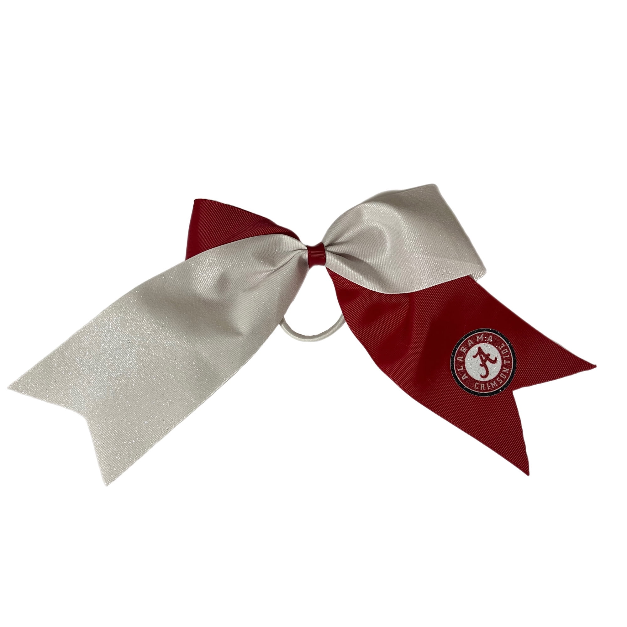 Alabama Crimson Tide Jumbo Glitter Bow with Ponytail Holder - Walmart.com
