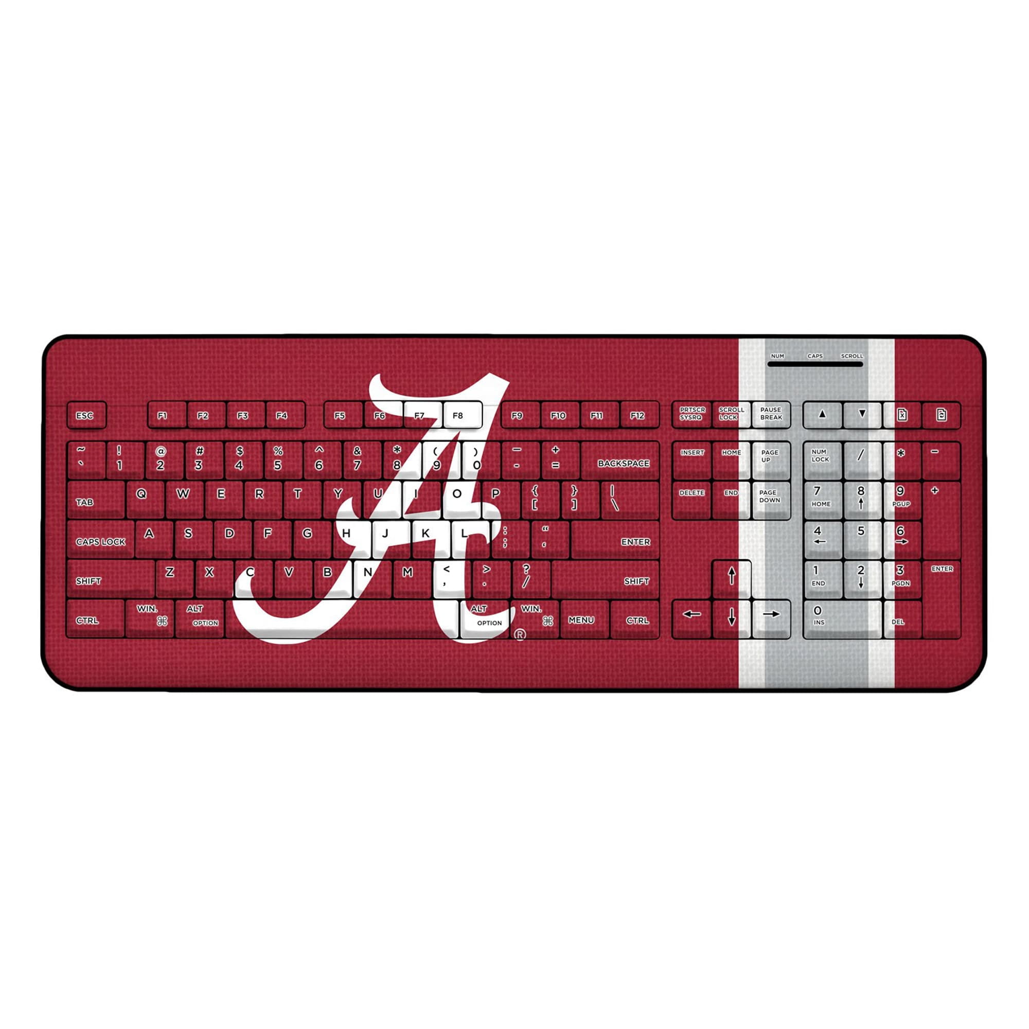 Alabama Crimson Tide Stripe Design Wireless Keyboard - Walmart.com