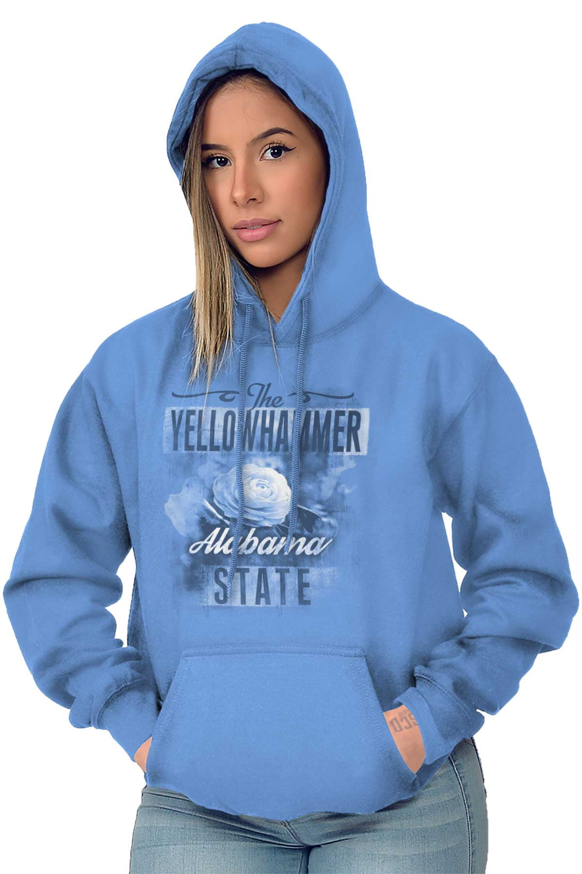 Alabama Cute State Flower Souvenir Women Plus Size Hoodie Brisco Brands ...