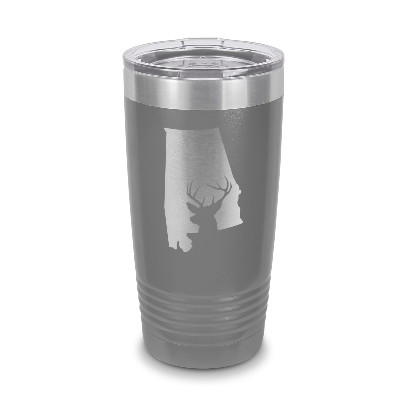 Alabama Deer State Tumbler 20 oz - Laser Engraved w/ Clear Lid ...