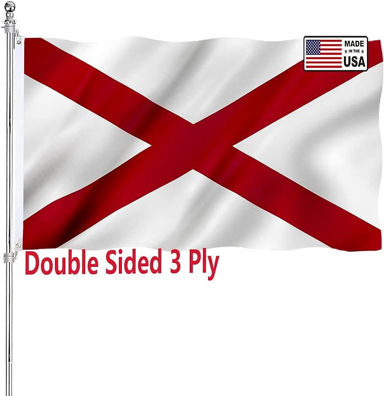 Alabama Flag 3x5 Double Sided Outdoor State Flags Heavy Duty 3 Ply with ...