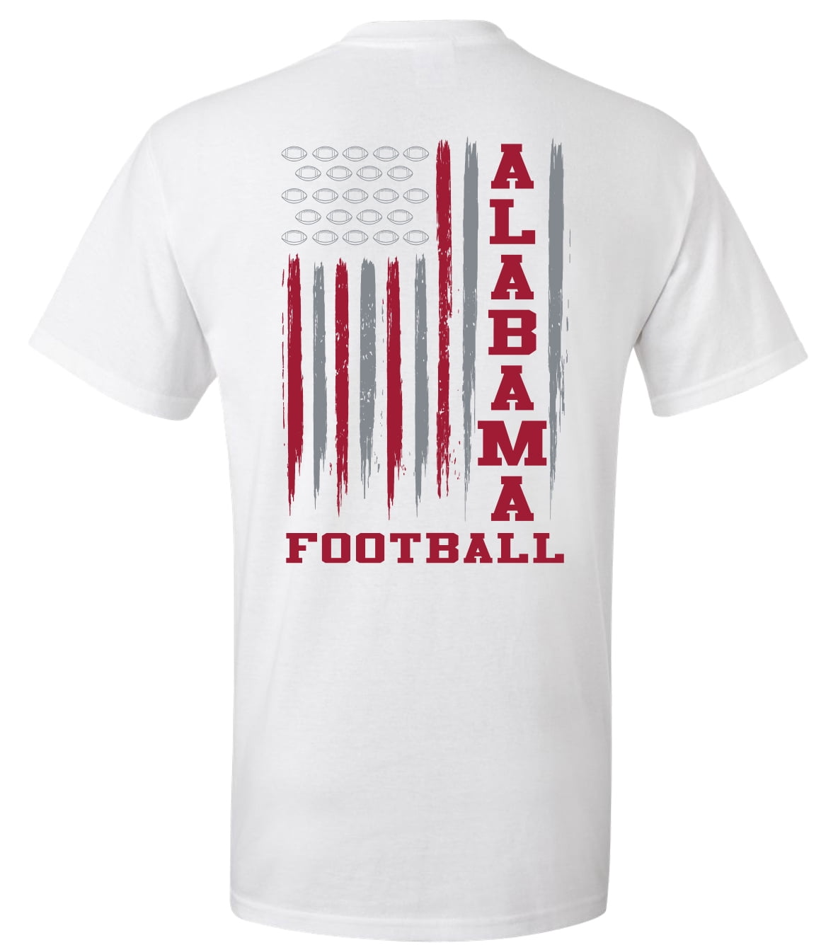 Alabama Crimson Tide College T-Shirt, American Flag Graphic Tee, Men's ...