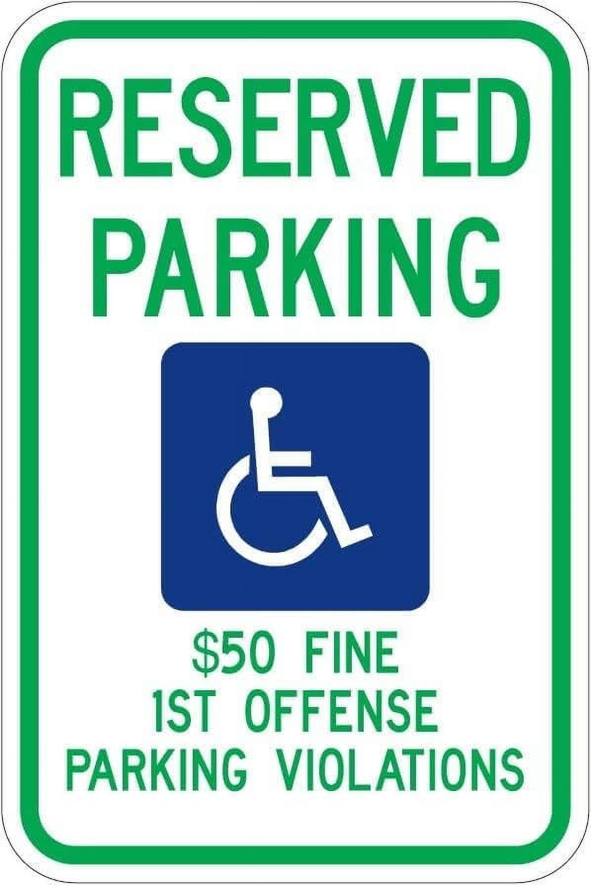 Alabama Handicap Parking Sign Parking Signs Metal Sign Tin Sign 12x16 ...