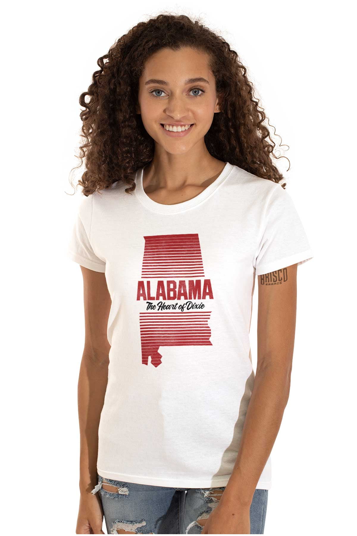 Alabama Heart of Dixie AL Native Womens Slim Fit Graphic Tee Brisco ...