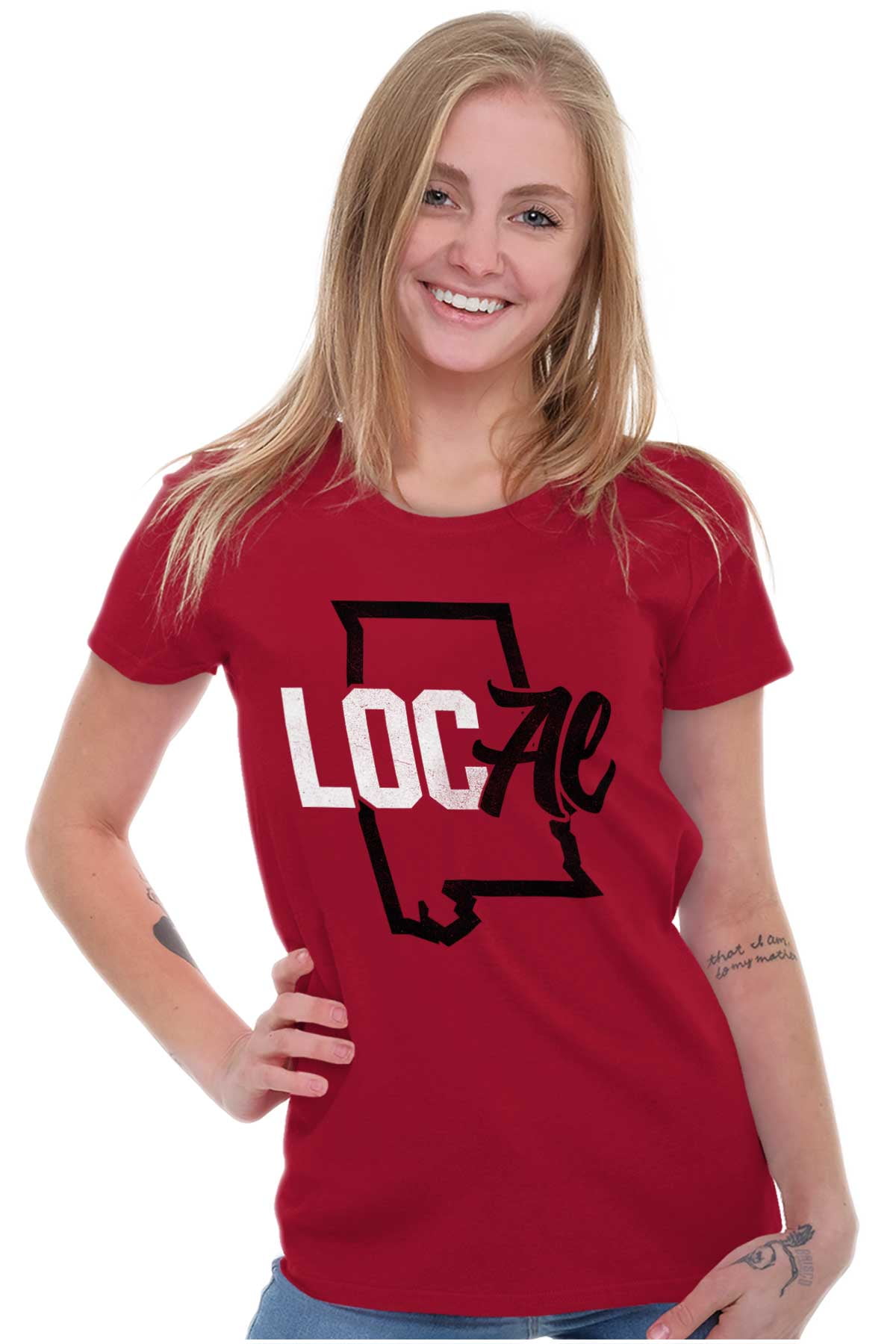 Alabama Local State Shaped Pun Cute Women's T Shirt Ladies Tee Brisco ...