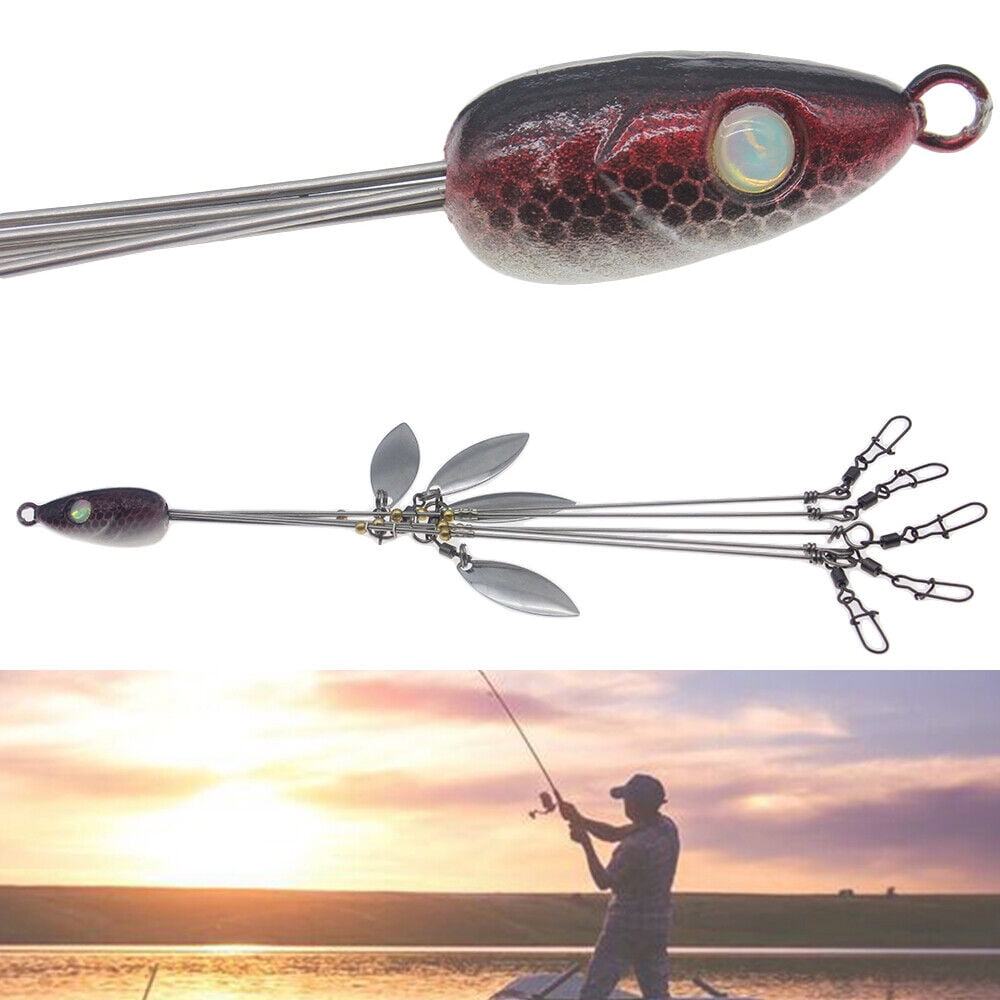 Alabama Rig 5 Arms 4 Blades Umbrella Rig Fishing 21.5cm Fish Lures Bait ...
