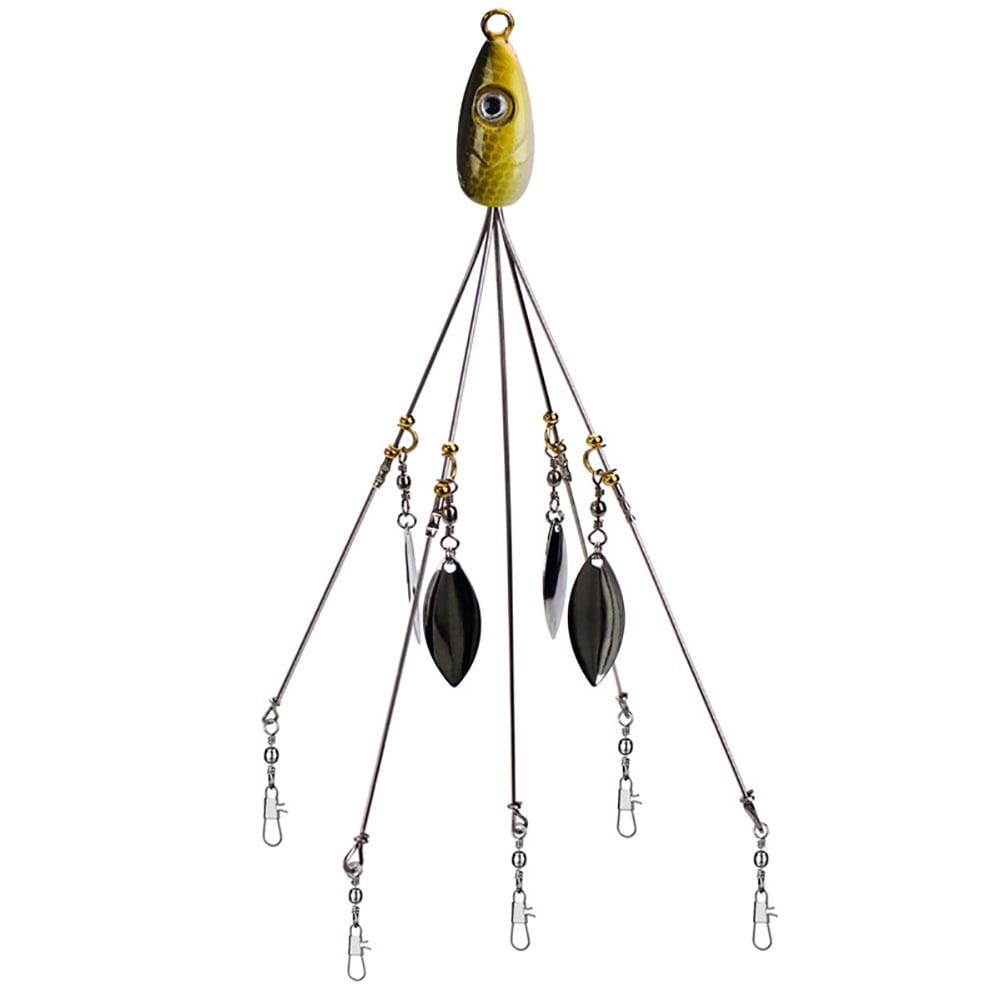 Alabama Rig Fishing Bait, 18g 5 Arm Alabama Rig Head Umbrella Fishing ...