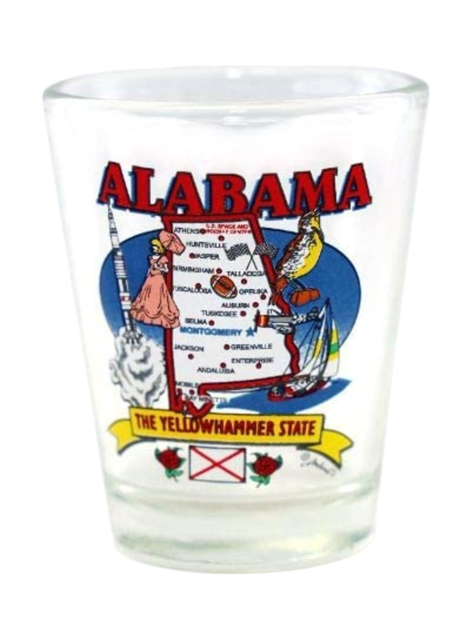 Alabama ST Elemnts Map Shot Glass - Walmart.com