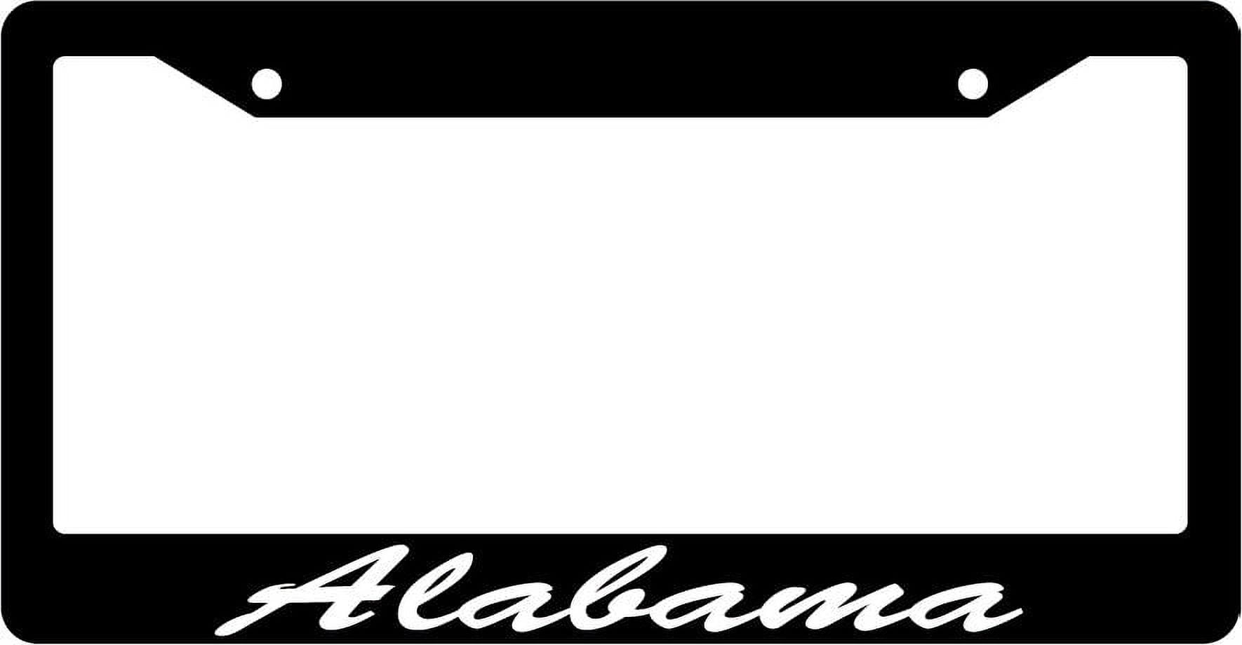 Alabama Script Black Plastic License Plate Frame EBS - Walmart.com