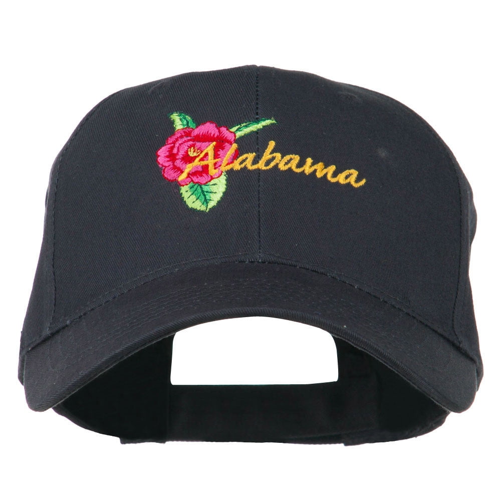 Alabama State Camellia Flower Embroidered Cap - Navy OSFM - Walmart.com