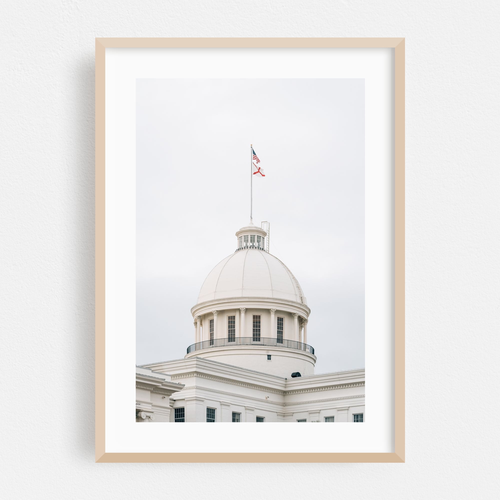 Alabama State Capitol 01 - Montgomery Alabama Photography Oak Framed ...
