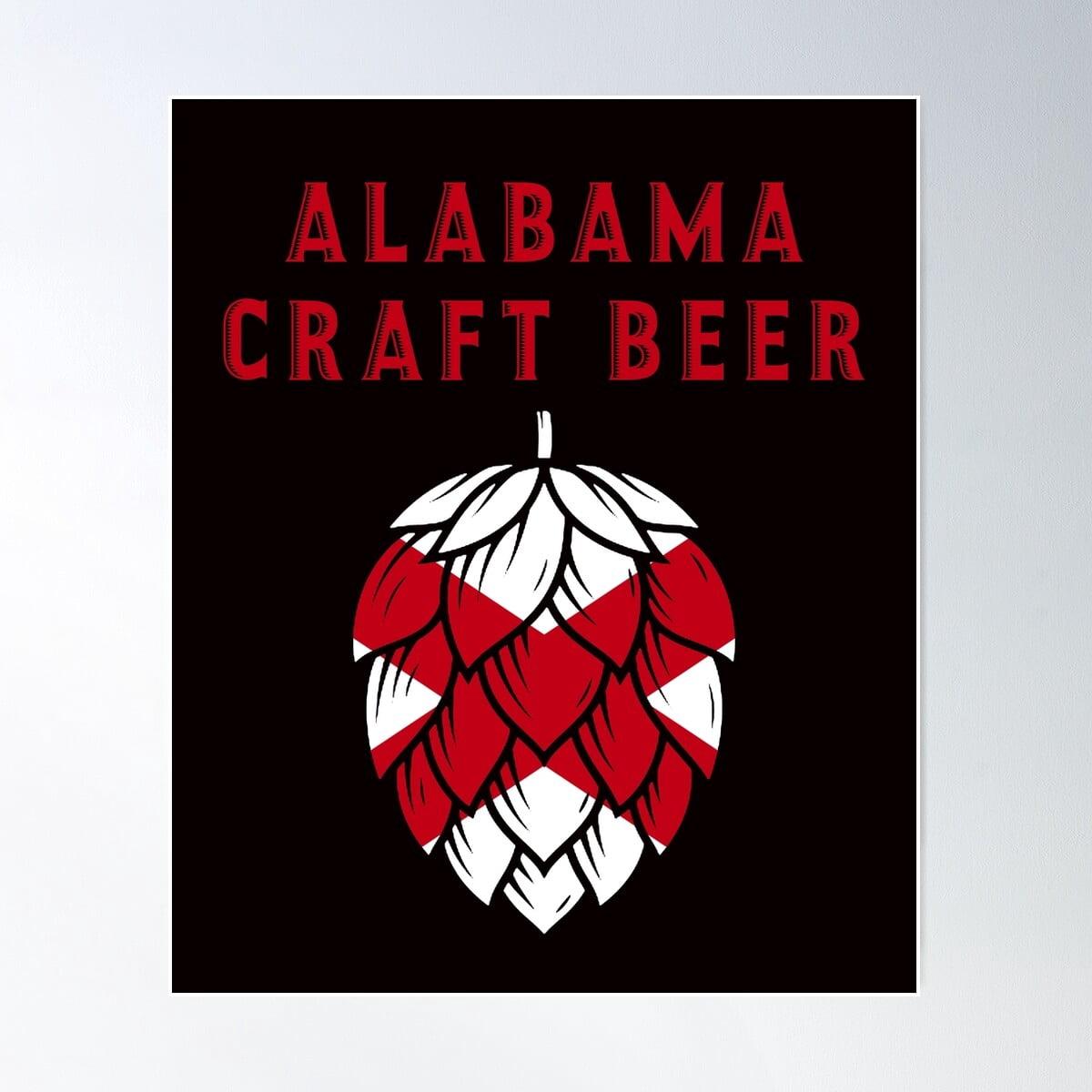Alabama State Flag Drink Local Alabama Craft Beer Hops United States Of ...