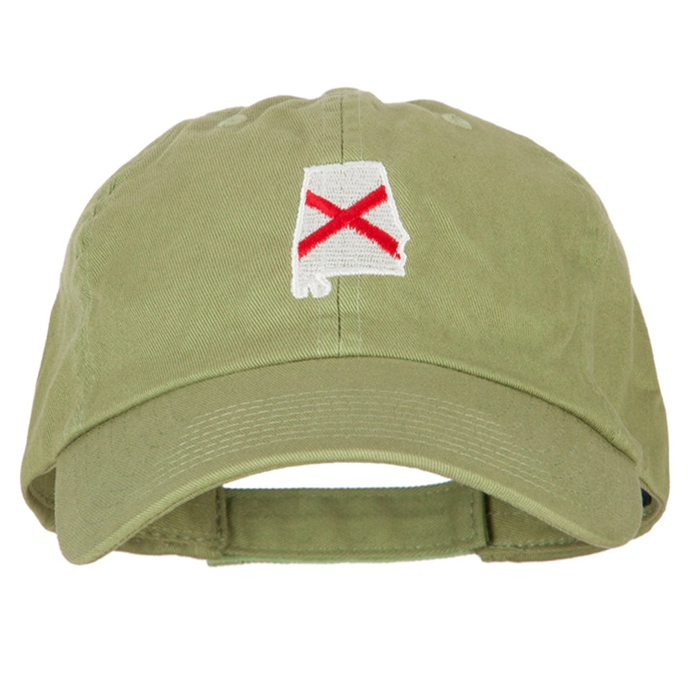 Alabama State Flag Map Embroidered Low Profile Cotton Cap - Cactus OSFM ...