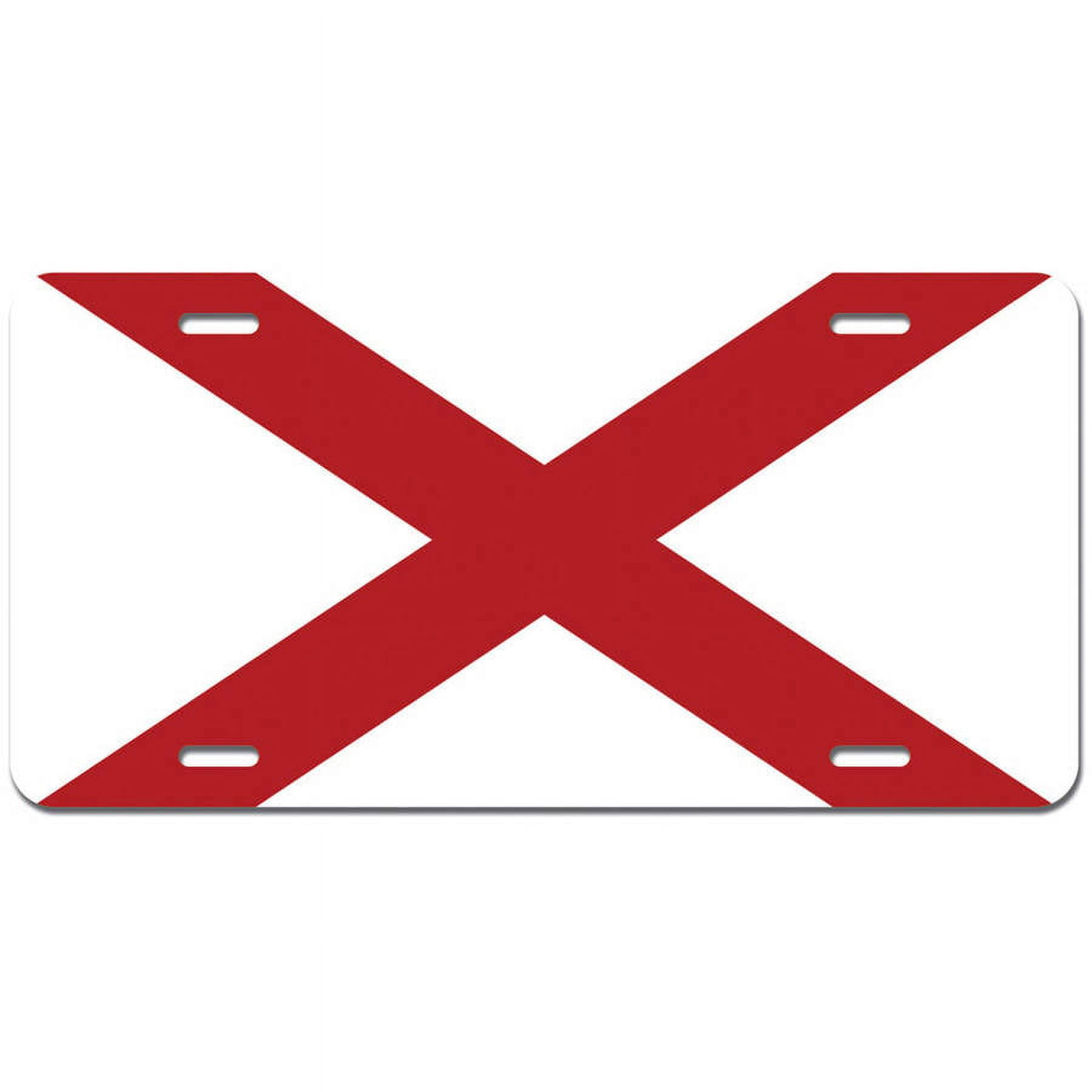 Alabama State Flag Novelty Metal Vanity License Tag Plate - Walmart.com