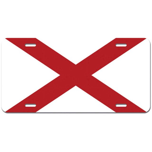 Alabama State Flag Novelty Metal Vanity License Tag Plate - Walmart.com