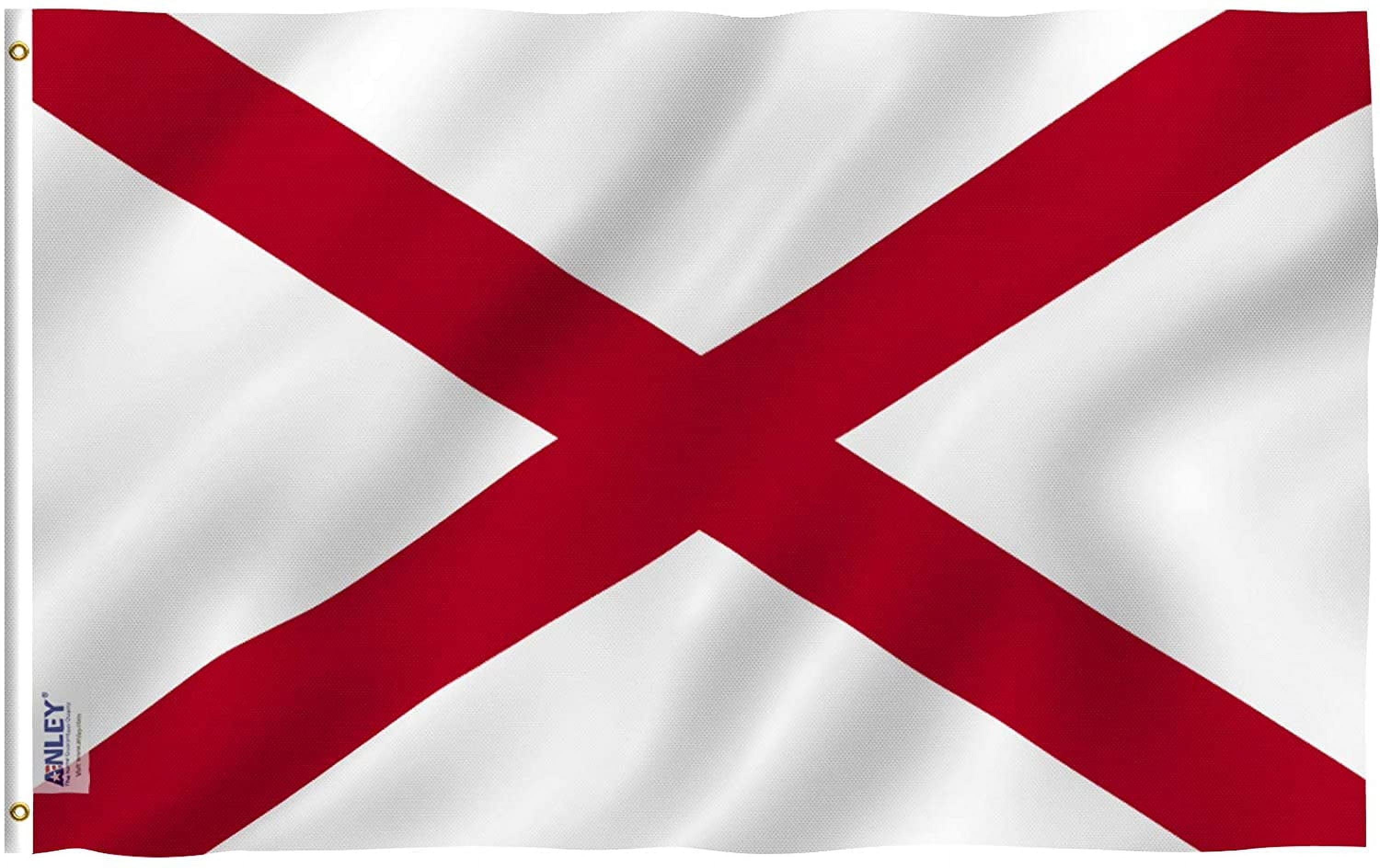 Alabama State Flag - Vivid Color and Fade Proof - Alabama AL Flags with ...