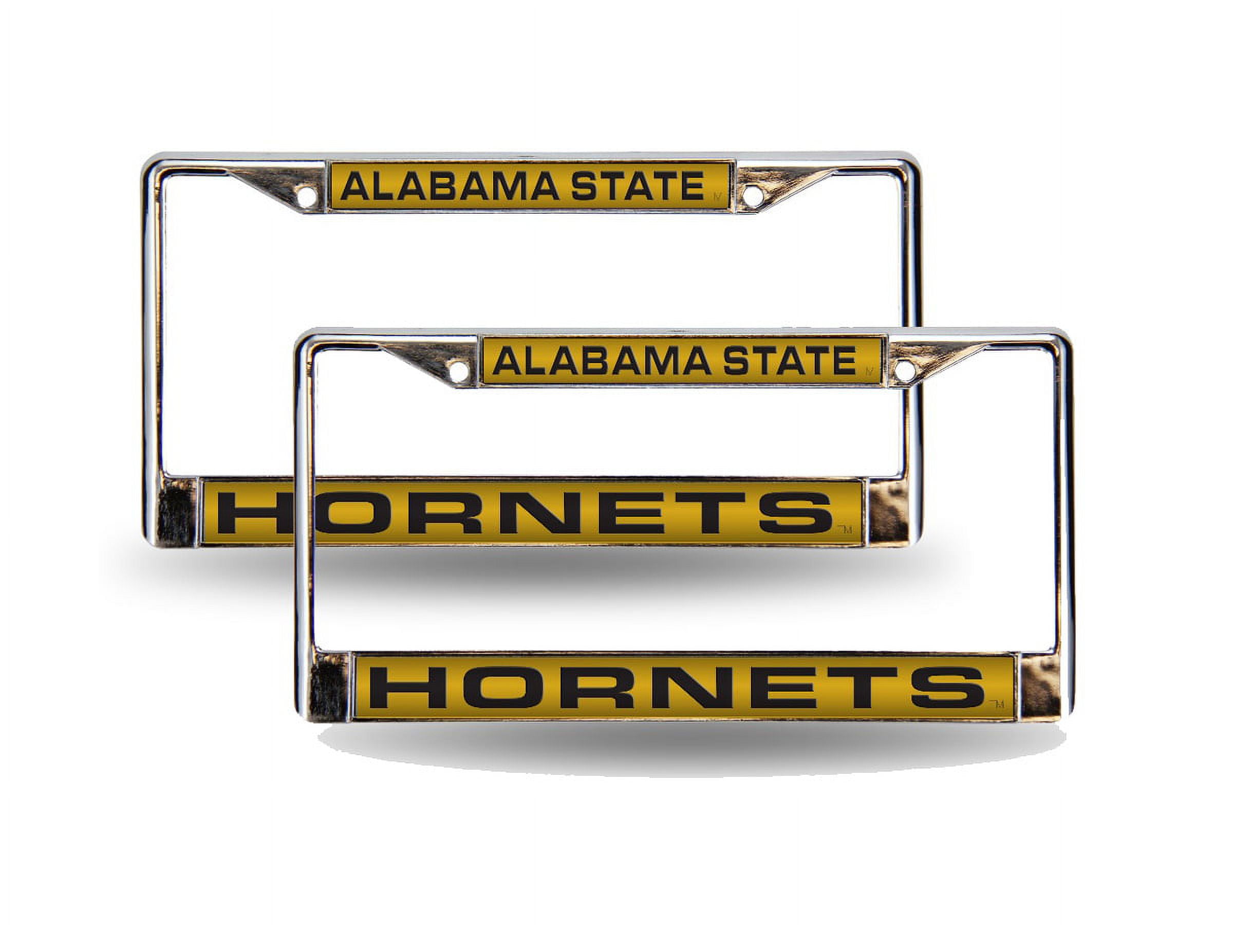 Alabama State Hornets Chrome Metal Laser Cut License Plate Frame - Set ...