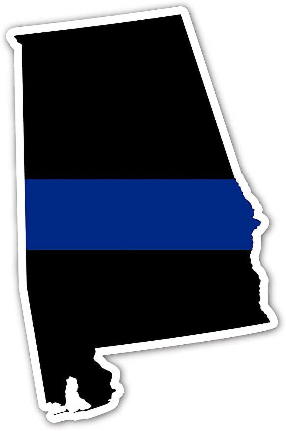 Alabama State Shape Police The Thin Blue Line Ribbon - Law Enforcement ...