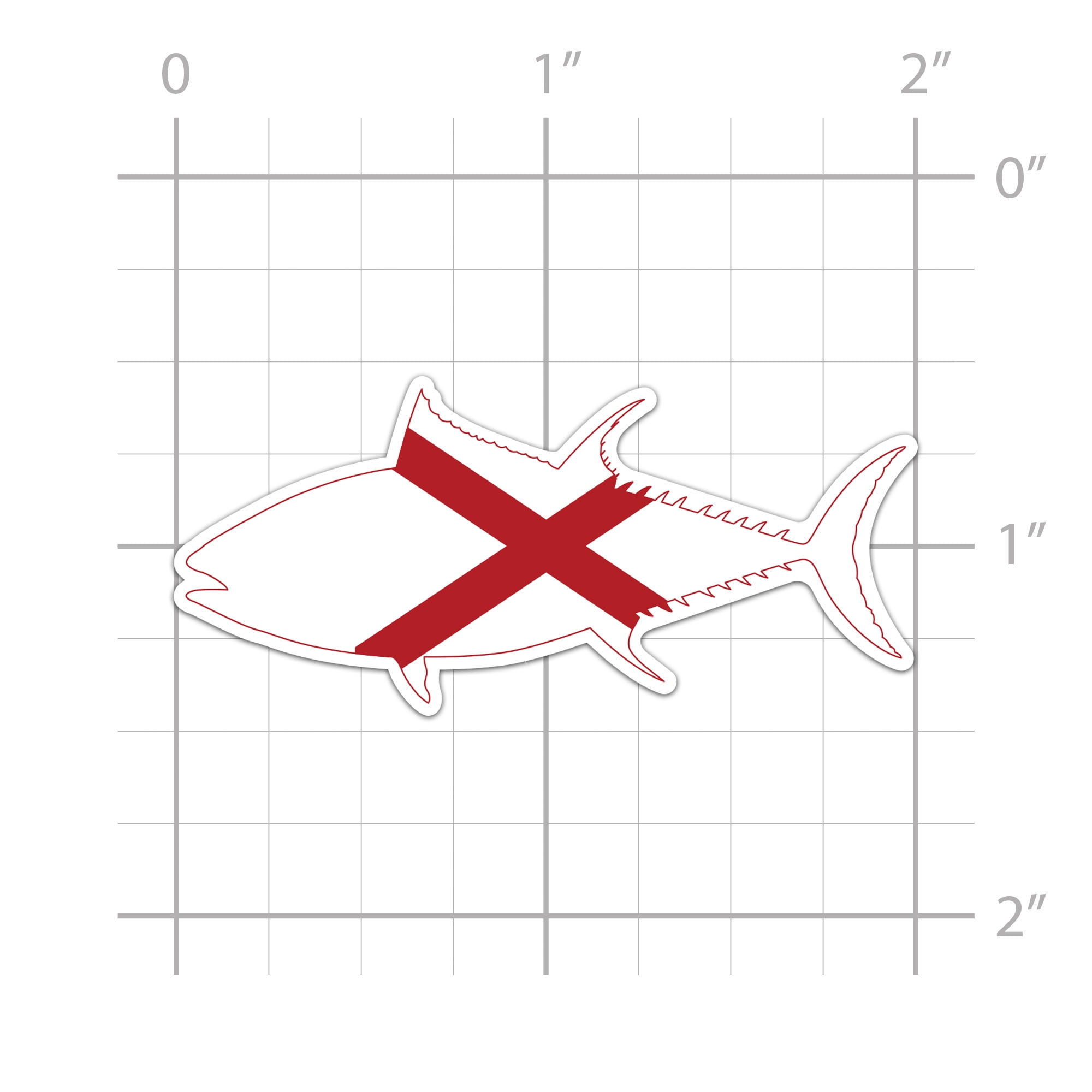 Alabama Tuna Flag Sticker for water bottle phone tumbler hard ...