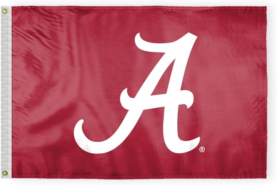 Alabama University Crimson Tide A Logo Flags - 3x5 Ft Double-Sided ...