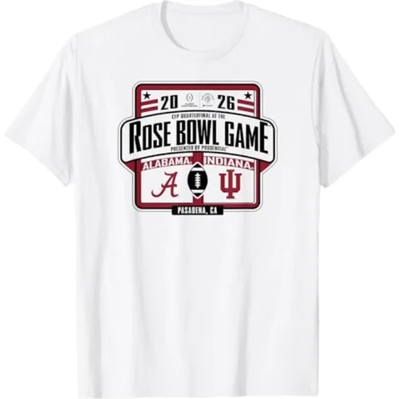 Alabama vs Indiana Rose Bowl CFP 2026 T-Shirt - Walmart.com