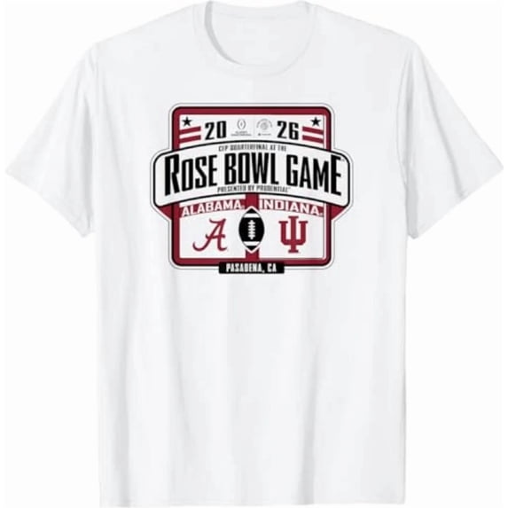 Alabama vs Indiana Rose Bowl CFP 2026 T-Shirt - Walmart.com