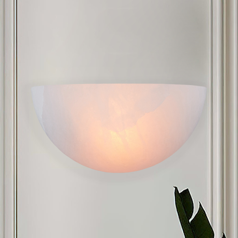 Alabaster Natural Stone Wall Light Sconce - Elegant Natural Stone ...