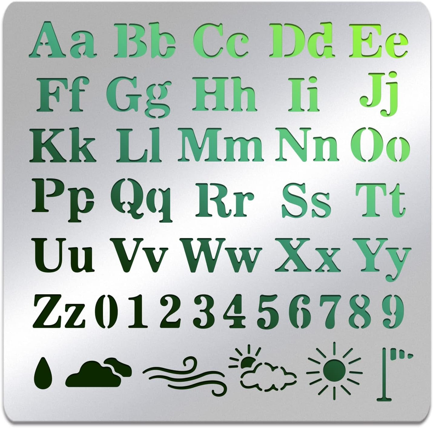 Alabet Number Stencils Reusable Weather Stainless Steel Stencils for ...
