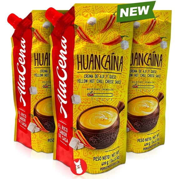Alacena Huancaina Peruvian Sauce, New Package, 400g, 3 Pack, Resealable ...